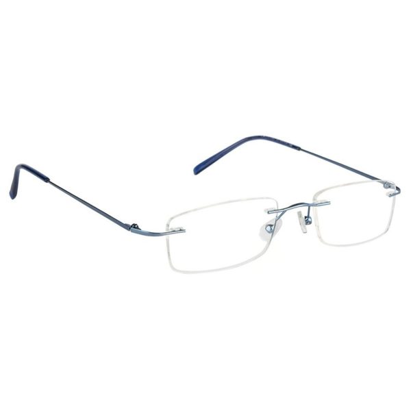 Blue Rimless Computer Glasses with Anti Glare Coating – Buy Computer ...
